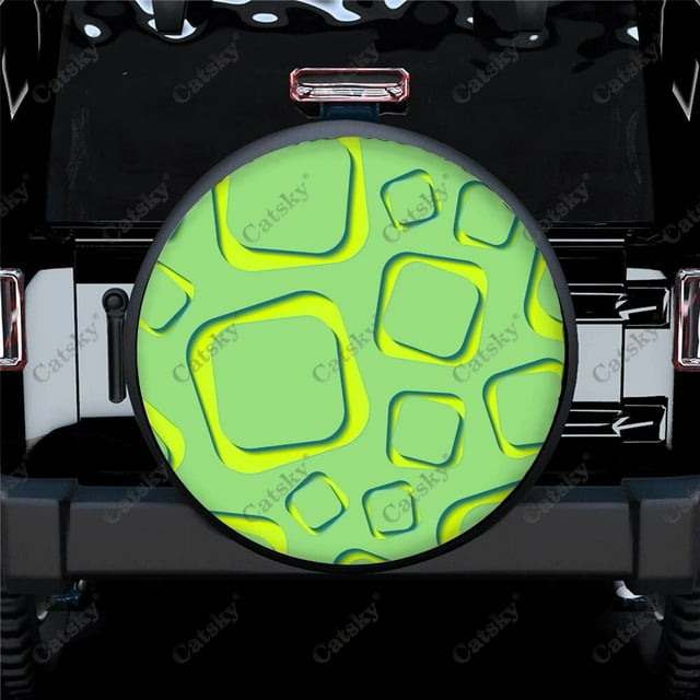 Abstract 3d Shapes Print Spare Tire Cover Waterproof Tire Wheel