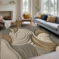 Abstract 3D Textured Area Rug, Modern Art Design Carpet, Washable Non ...