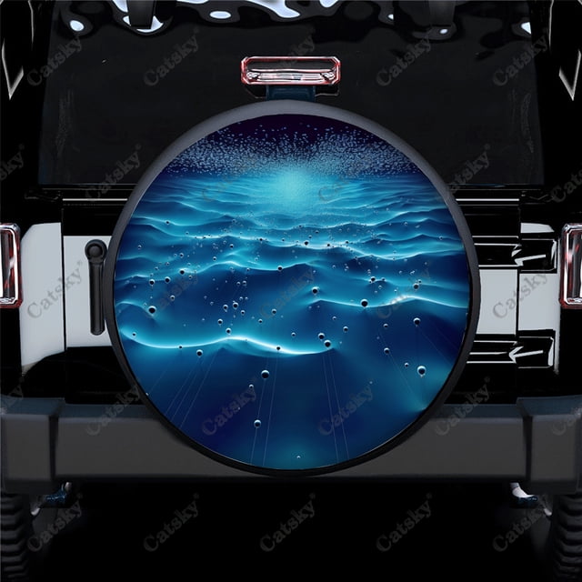 Abstract 3D Water Ripples Pattern Polyester Universal Spare Wheel Tire ...