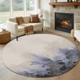 Abstract 7FT Round Area Rugs for Living Room Ink Painting Mottled ...