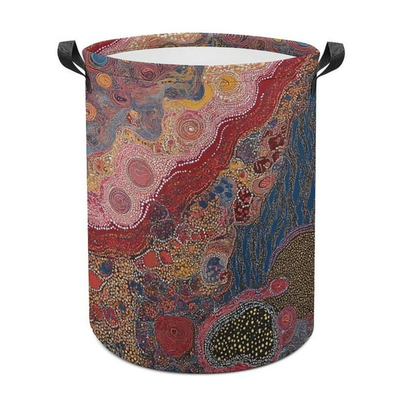 Abstract Aboriginal Dot Painting Art Large Dirty Clothes Hamper ...