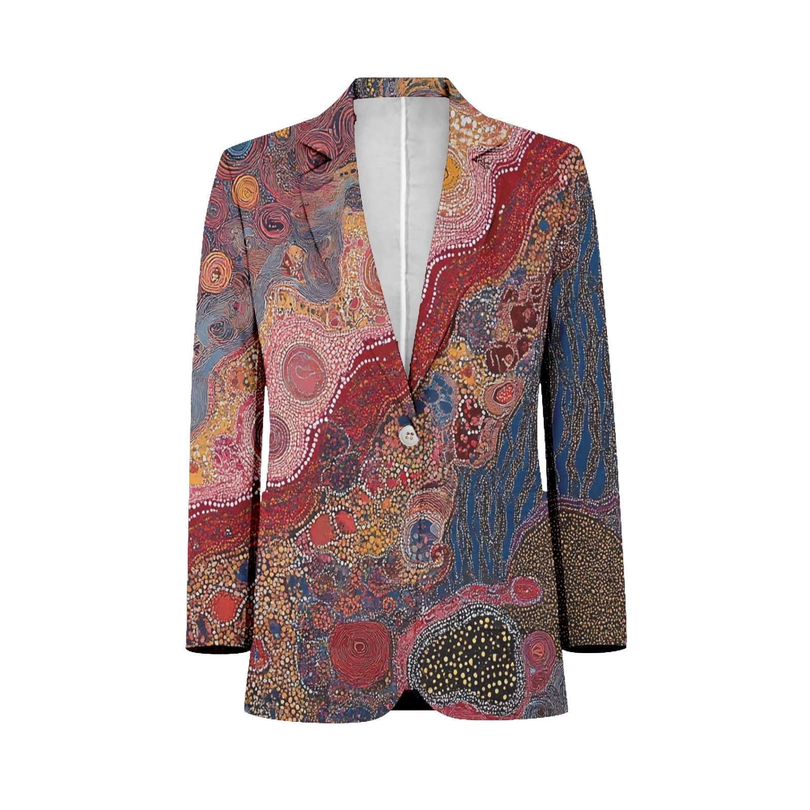 Abstract Aboriginal Dot Painting Art Men Blazers Slim Clothing Summer ...