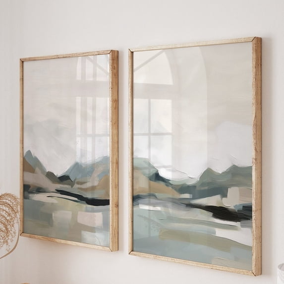 Abstract Acrylic Nature Landscape Modern Minimalist Poster Home Decor ...