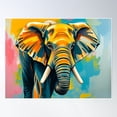 Abstract African Elephant Portrait Safari Animal Wildlife Conservation ...