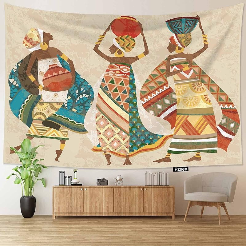 Abstract African Ladies Women Art Tapestry for Bedroom Aesthetic Home ...