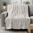 Abstract Aircraft Fleece Throw Blanket Airplane Line Arrows Vintage ...