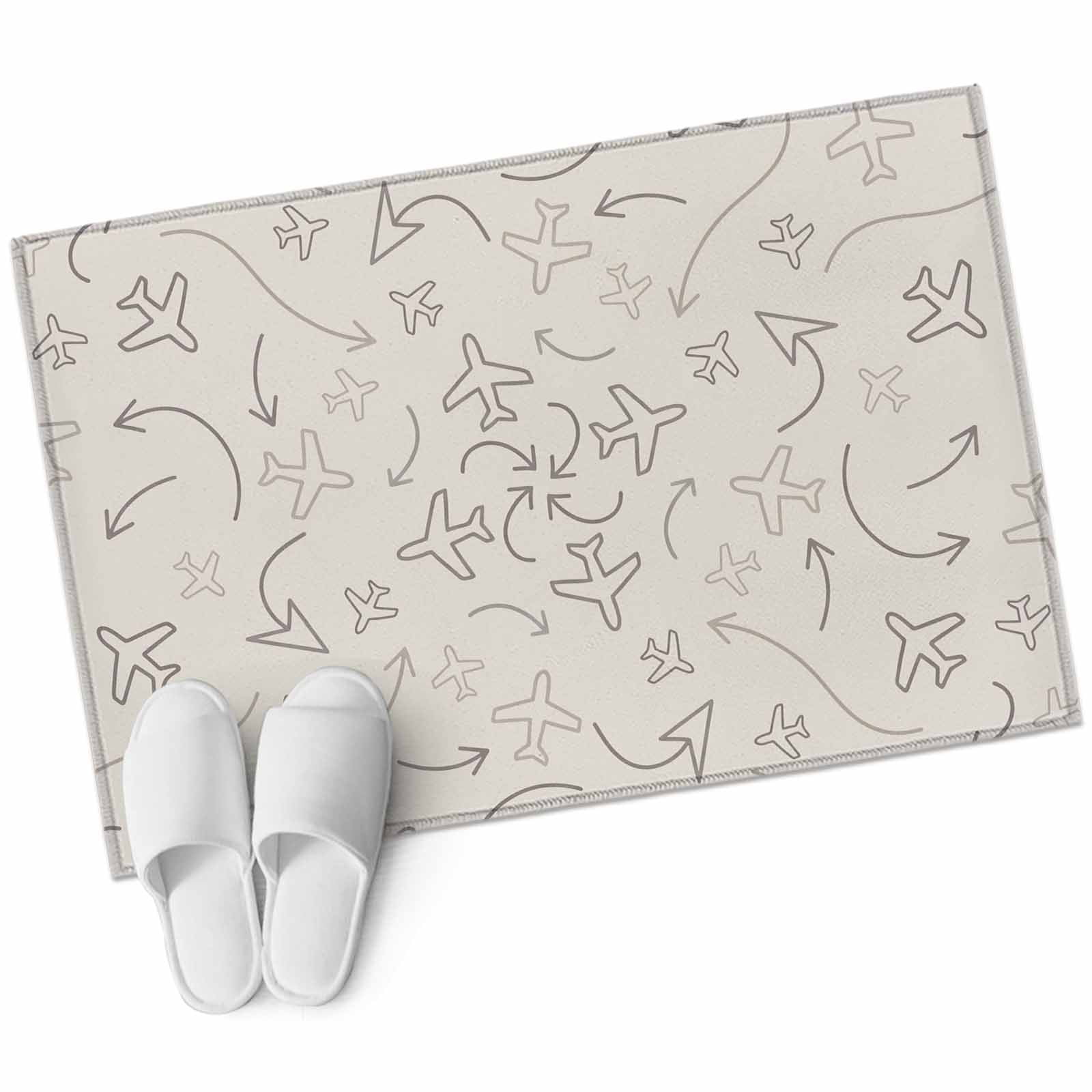 Abstract Airline Route Area Rugs Collection 2'x3', Vintage Aircraft ...