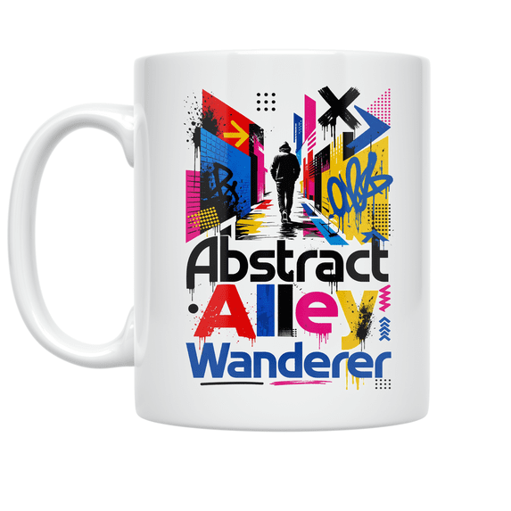 Abstract Alley Wanderer Art Design - Urban Art Enthusiast - 11 oz ...
