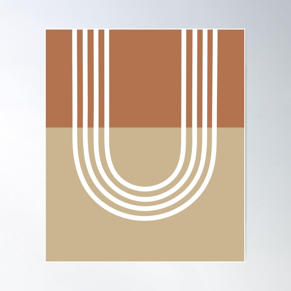 Abstract Alphabet U Poster Wall Art Modern Wall Decor For Living Room ...