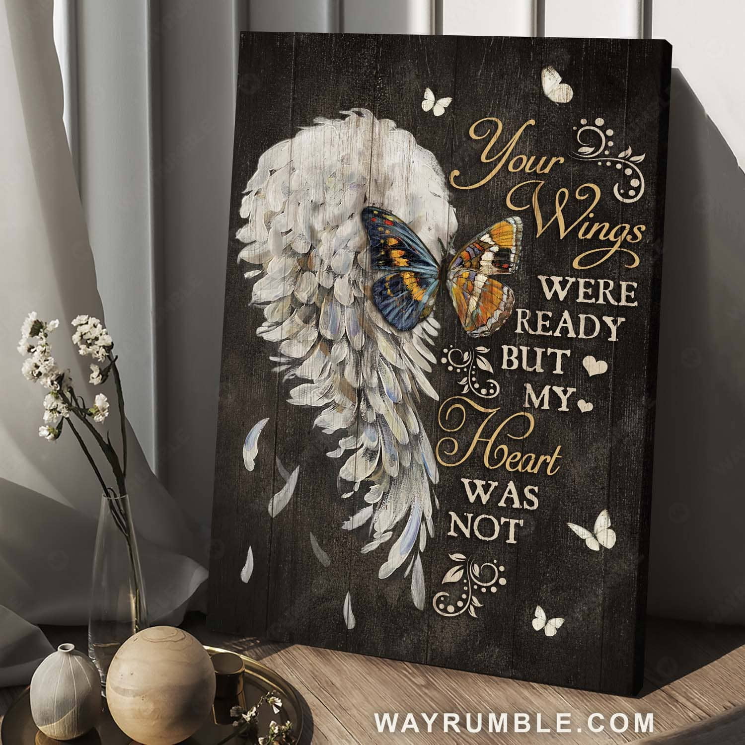 Abstract Angel Wings, Watercolor Style Style Butterfly, Memorial Gift ...