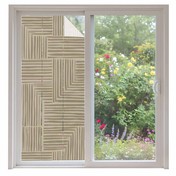 Abstract Angular Line Window Privacy Film Geometric L-shaped Stripes ...