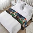 Abstract Animal Bed Runner Scarf, Dog In The Room Playing Poker Games ...