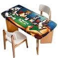 Abstract Animal Fitted Rectangle Tablecloth 32" x 72" Dog In The Room ...