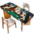 Abstract Animal Fitted Rectangle Tablecloth 32" x 96" Dog In The Room ...