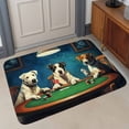Abstract Animal Front Door Mat Indoor Entrance, Dog Playing Poker Game ...
