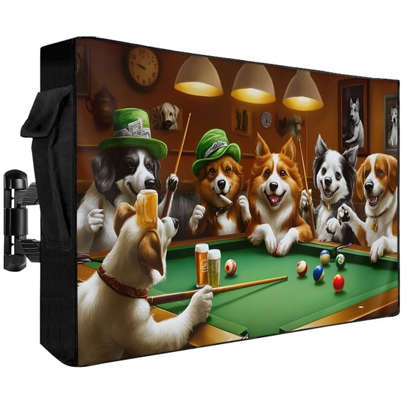 Abstract Animal Outdoor TV Cover 30 to 32 inch Dog In The Room Playing ...