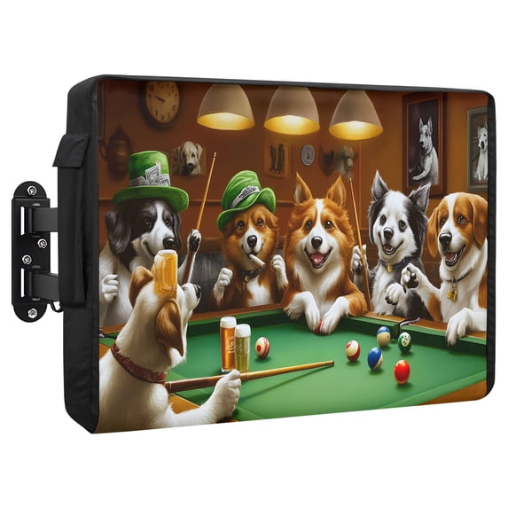 Abstract Animal Outdoor TV Cover 70 to 75 Inch Dog In The Room Playing ...