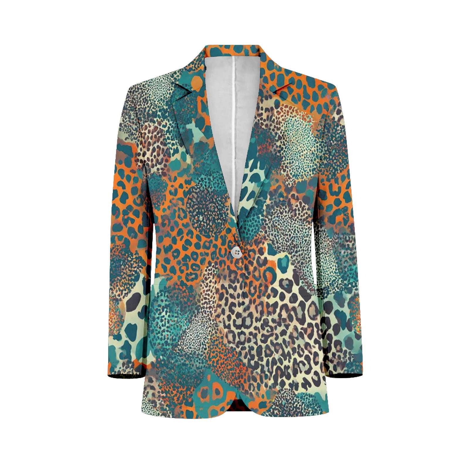 Abstract Animal Print Colorful Customized Men's Suits full man Shawl ...