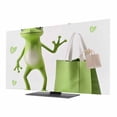 Abstract Animal TV Dust Cover 85 Inch, Frog Heart Shopping Bag Heart ...