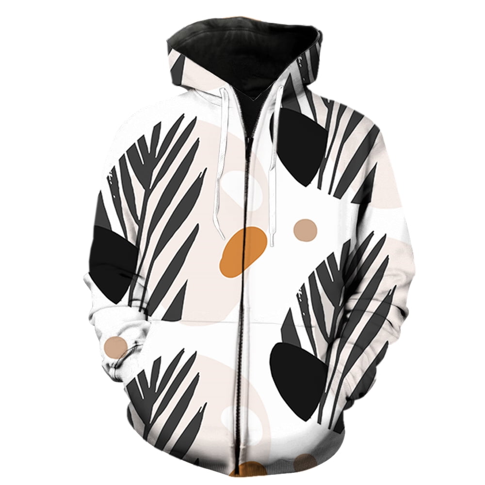 Abstract Animal Tiger Eyes Men's Zipper Hoodie Hip Hop Long Sleeve ...