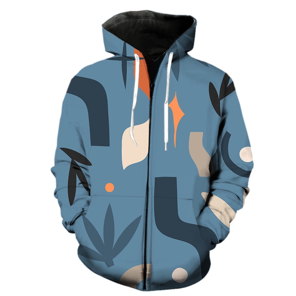 Abstract Animal Tiger Eyes Men's Zipper Hoodie Spring Oversized With ...