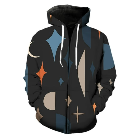 Abstract Animal Tiger Eyes Men's Zipper Hoodie Teens With Hood Jackets ...