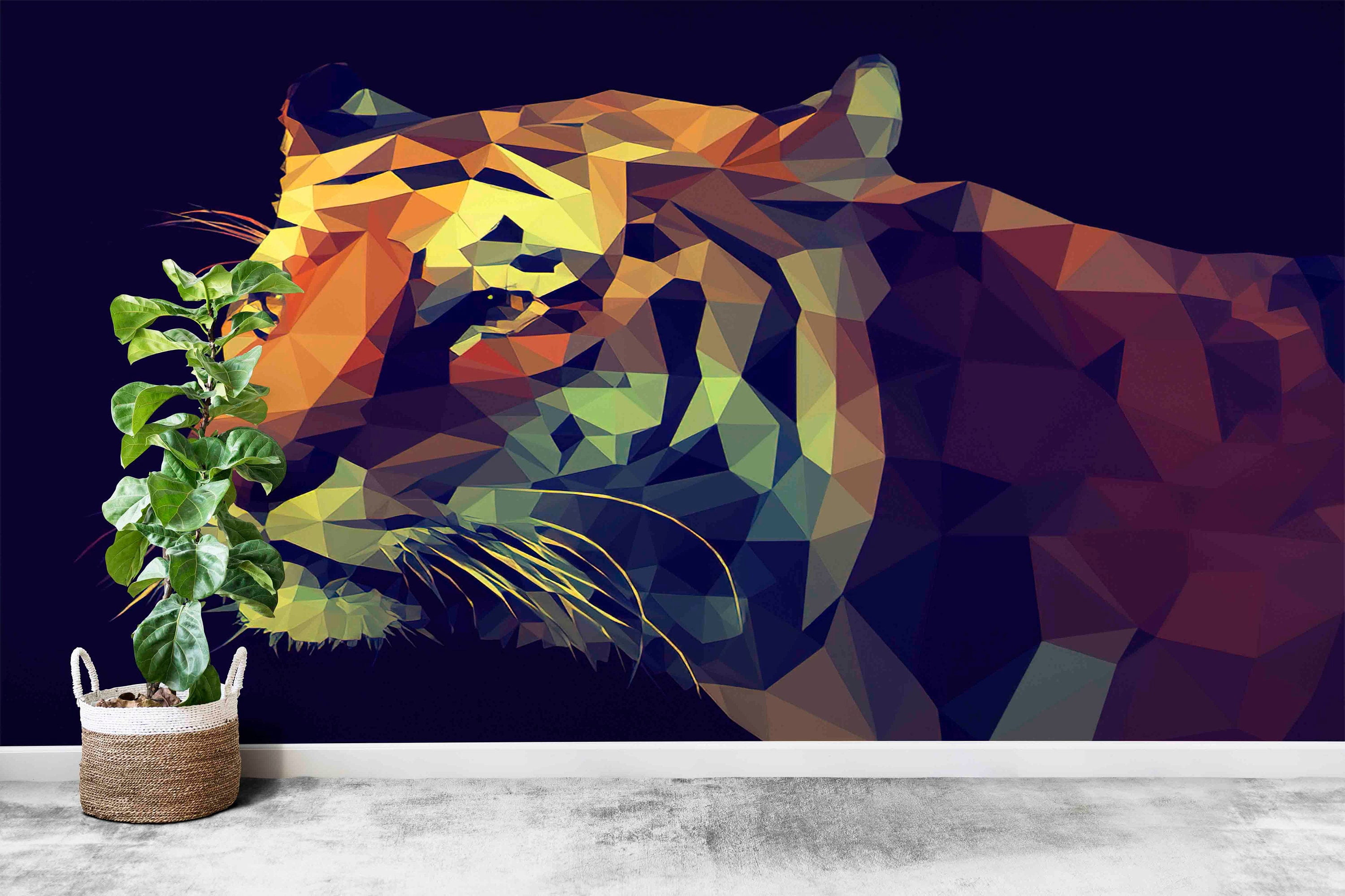 Abstract Animal Wall Print, Paper Wall Art Modern Wallpaper, Wildlife ...