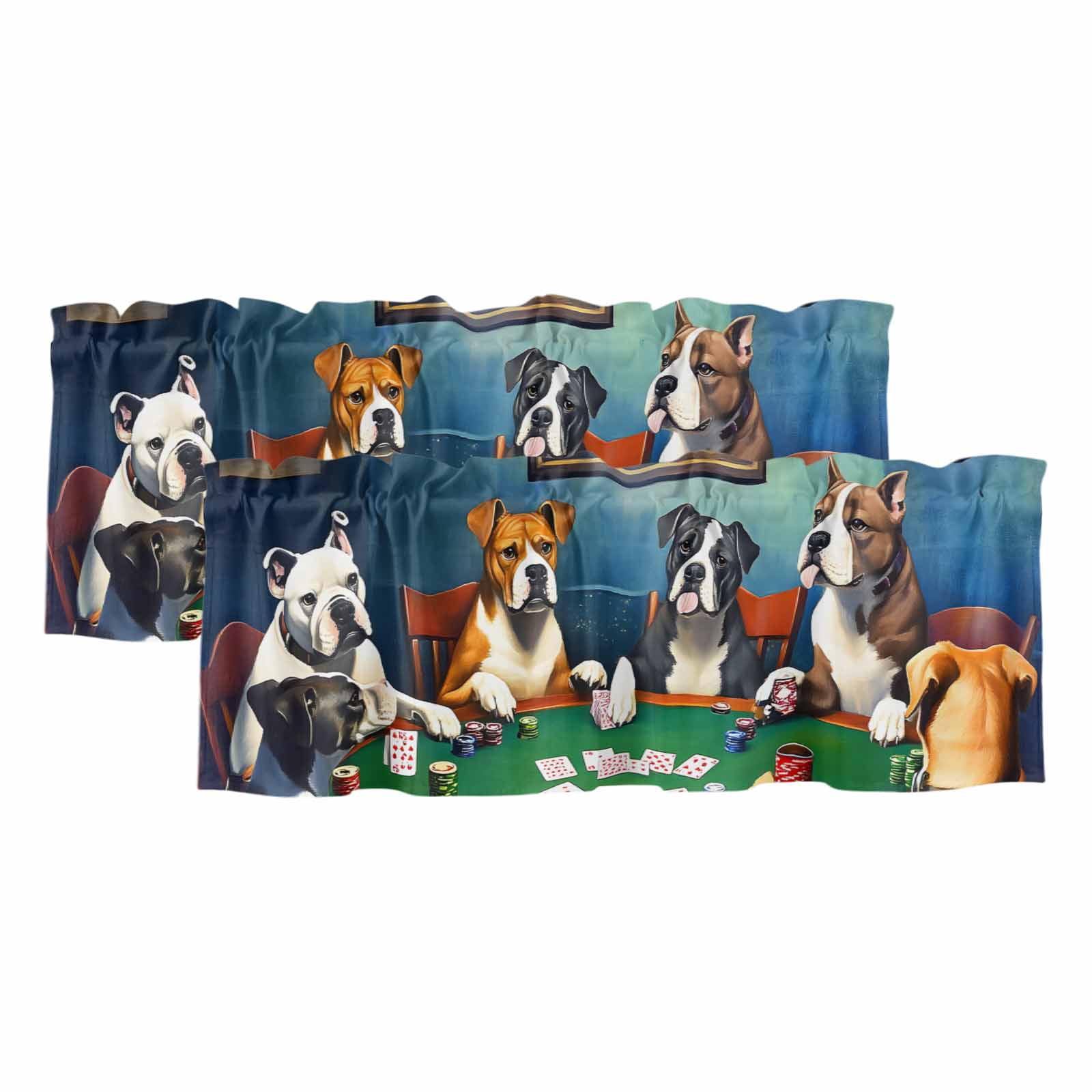 Abstract Animal Window Valance, Dog In The Room Poker Games 2 Pack ...