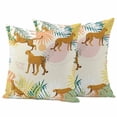 Abstract Animals Outdoor Pillow Covers Set of 2 Colorful Leopard ...