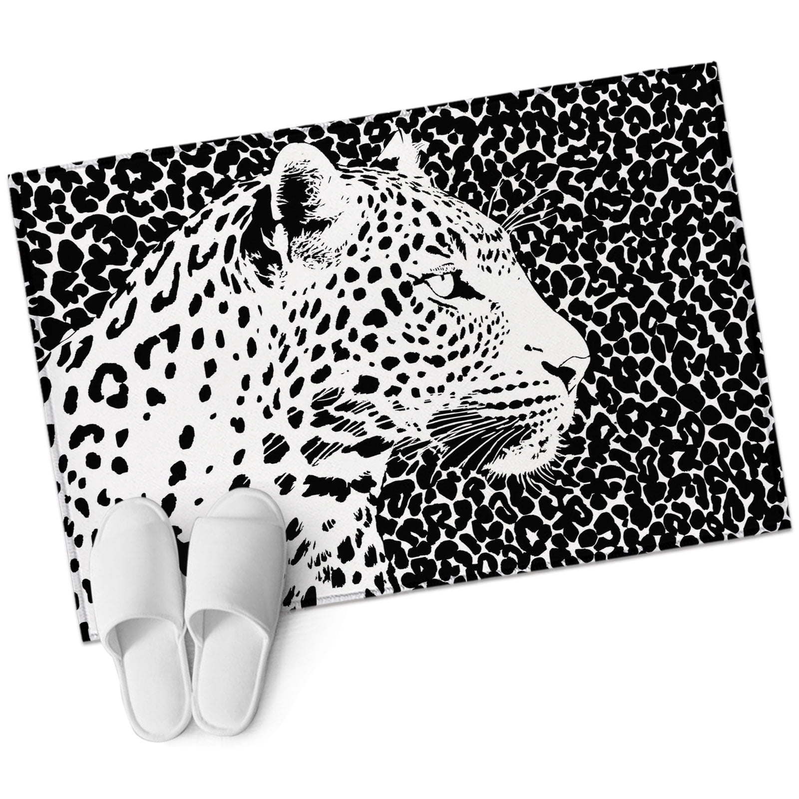 Abstract Animals Pattern Bathroom Rug Washable 2x3 Entryway Rug Non ...
