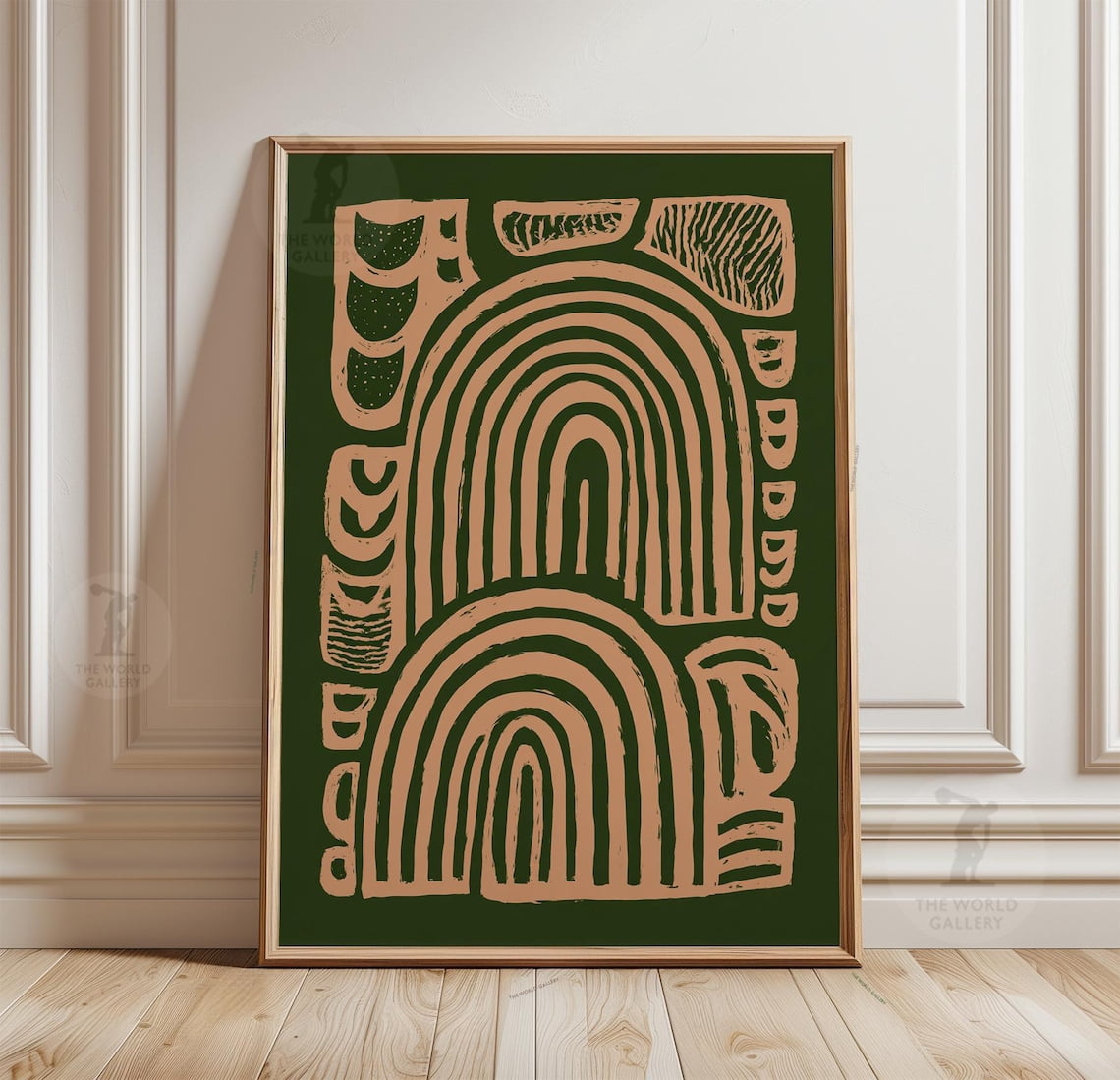 Abstract Arch Poster Geometric Boho Wall Art Green Neutral Decor Art ...