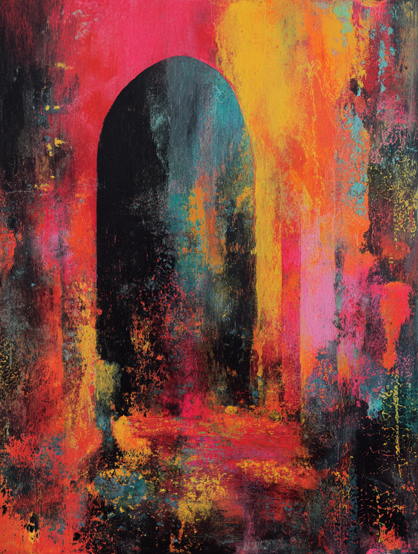 Abstract Archway Textured Canvas Print, for Living Room, Office ...