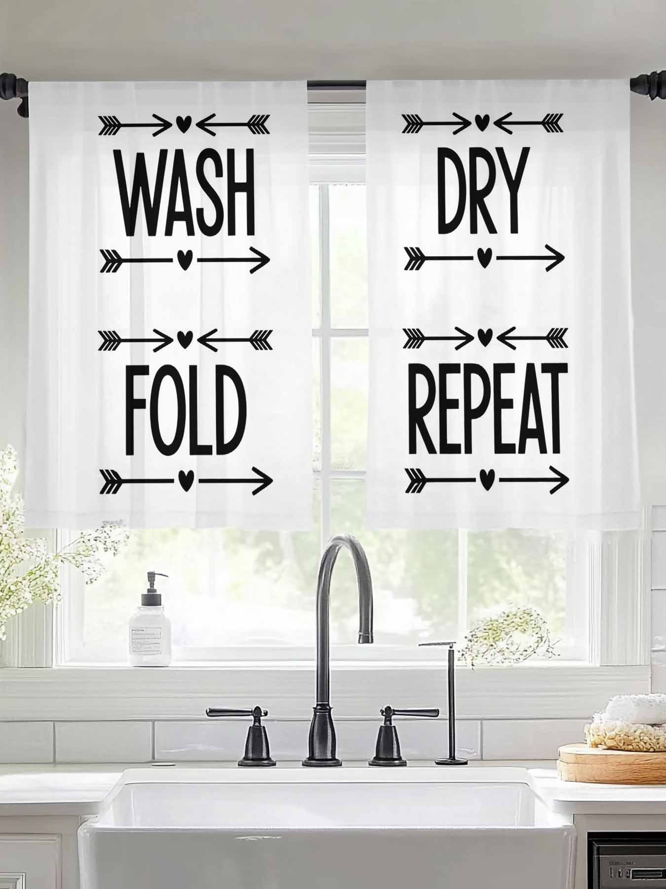 Abstract Arrows Wash and Dry Chiffon Sheer Curtains 45 Inches Long ...