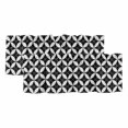 Abstract Art 2 Panels Kitchen Valance, Geometric Medieval Circular ...