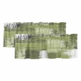 Abstract Art 2 Panels Kitchen Valance, Sage Green Mottled Color Block ...