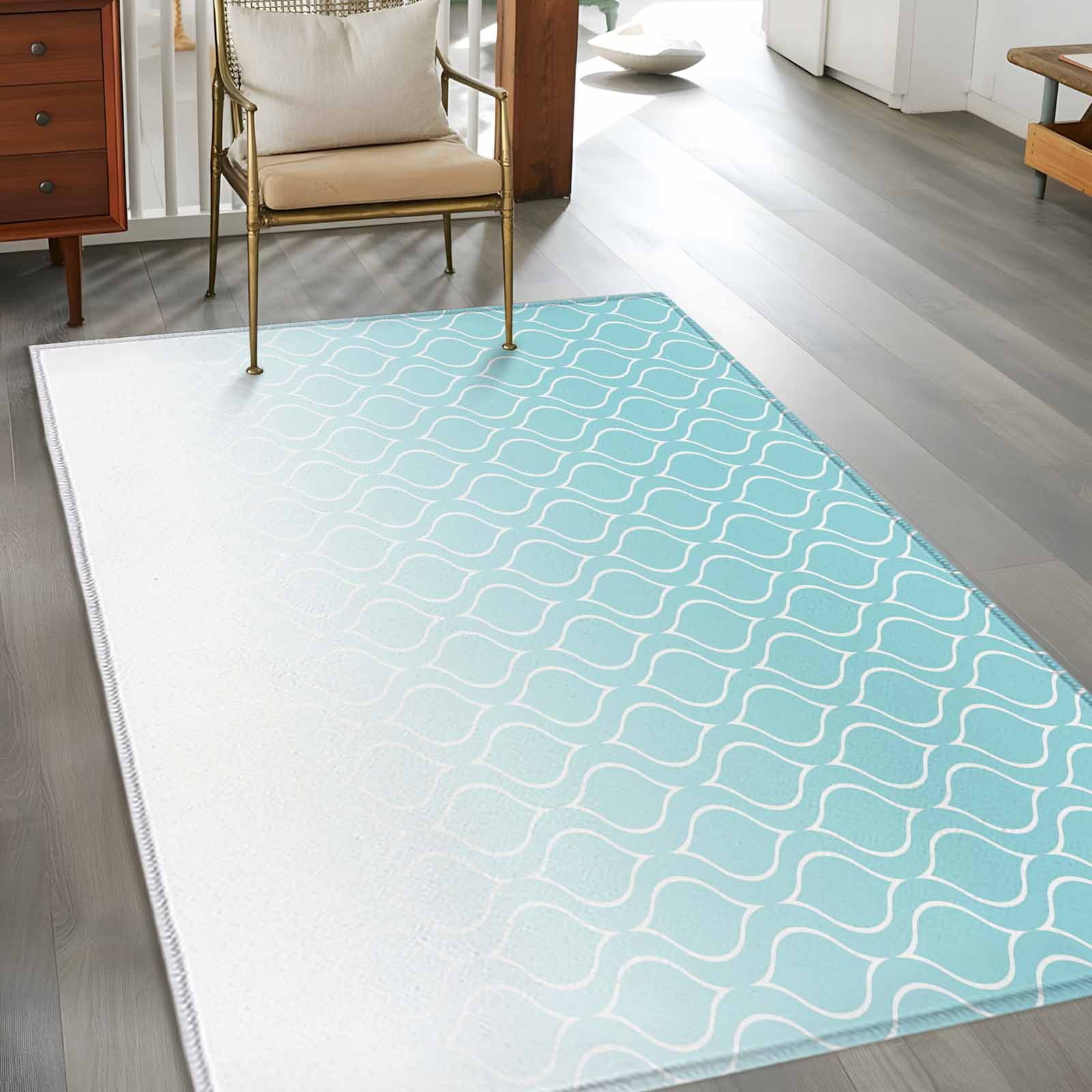 Abstract Art 3x5 Rug for Bedroom Foot of Bed Small Living Room, Classic ...