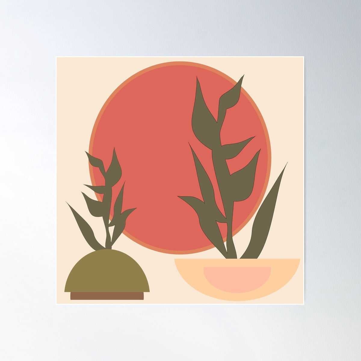 Abstract Art - Aesthetic Flowers Poster Wall Art, Modern Wall Decor For ...