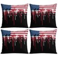Abstract Art American Flag Throw Pillow Covers 20 x 20 Inch Pillow ...