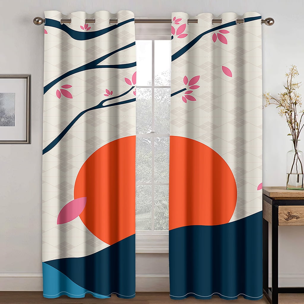 Abstract Art Anthestic Boho Morandi Window Curtains Blinds For Living ...
