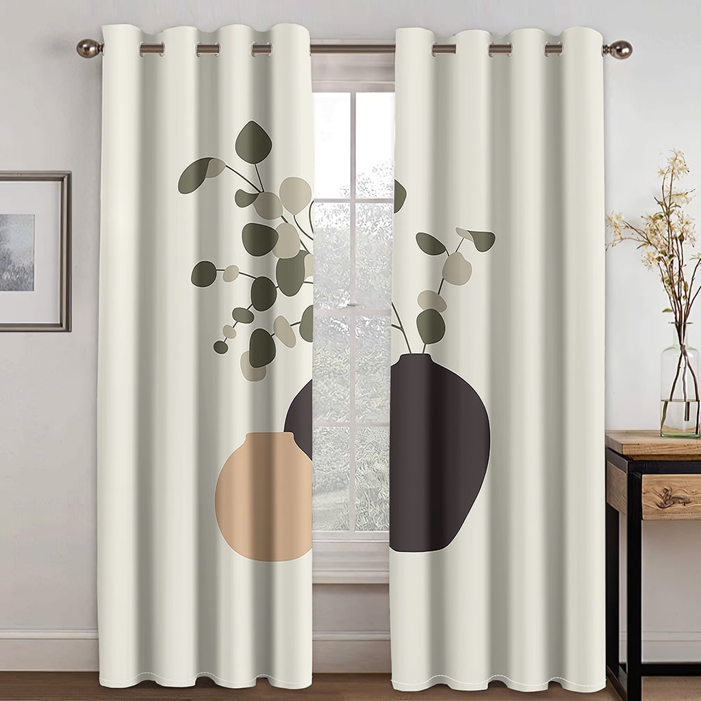Abstract Art Anthestic Boho Morandi Window Curtains Blinds For Living ...