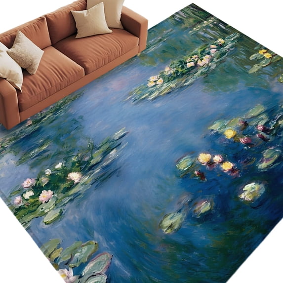Abstract Art Area Rug 6x9 Washable Rug Non Slip Farmhouse Pastoral ...