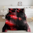 Abstract Art Bedding Set Twin Size Kids Red and Black Comforter for ...