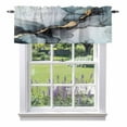 Abstract Art Black Grey Valances for Windows, Marble Texture Valance ...