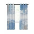 Abstract Art Blackout Curtains for Bedroom Living Room, Blue White ...