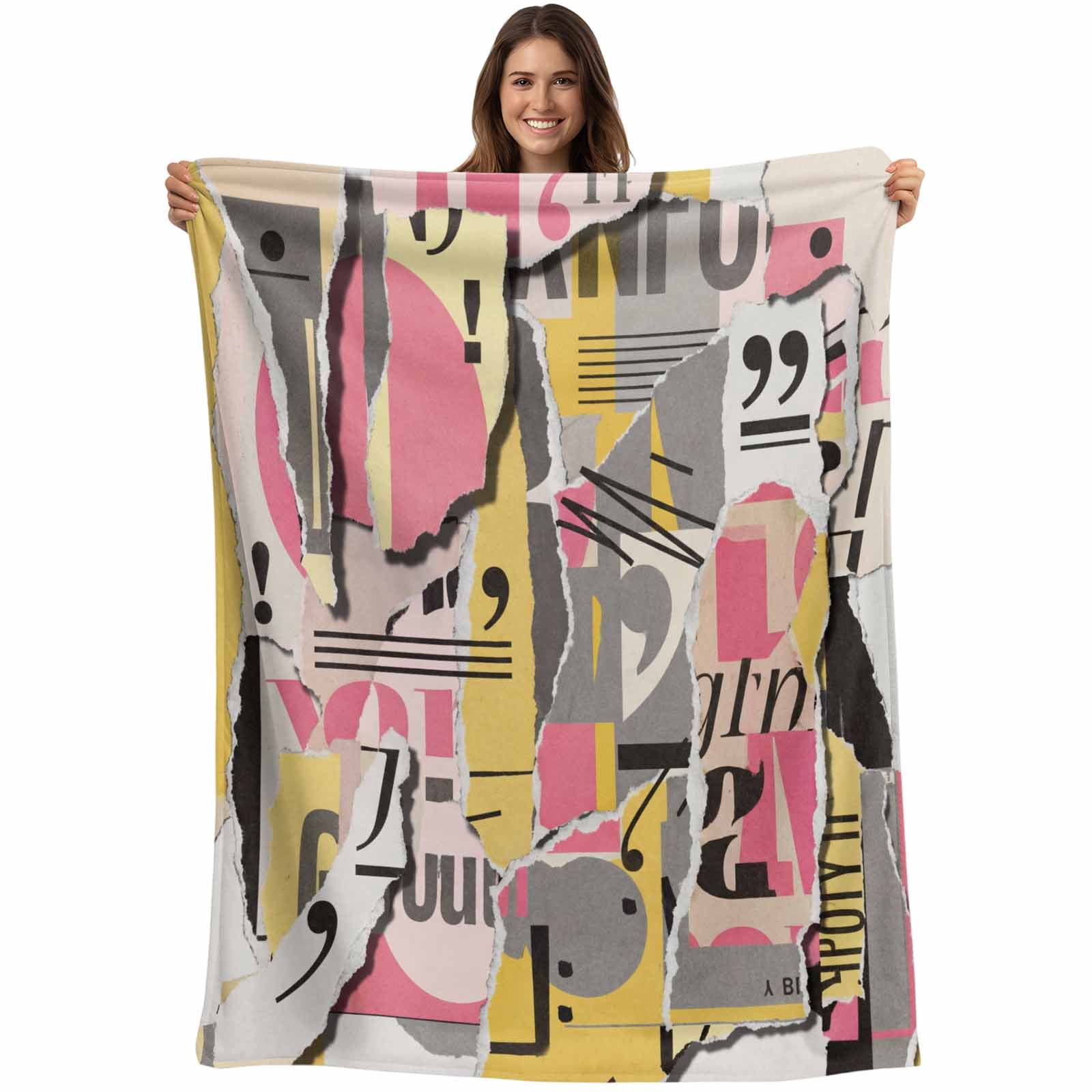 Abstract Art Blanket Soft Cozy Warm Throw Blanket for Couch, Plush ...