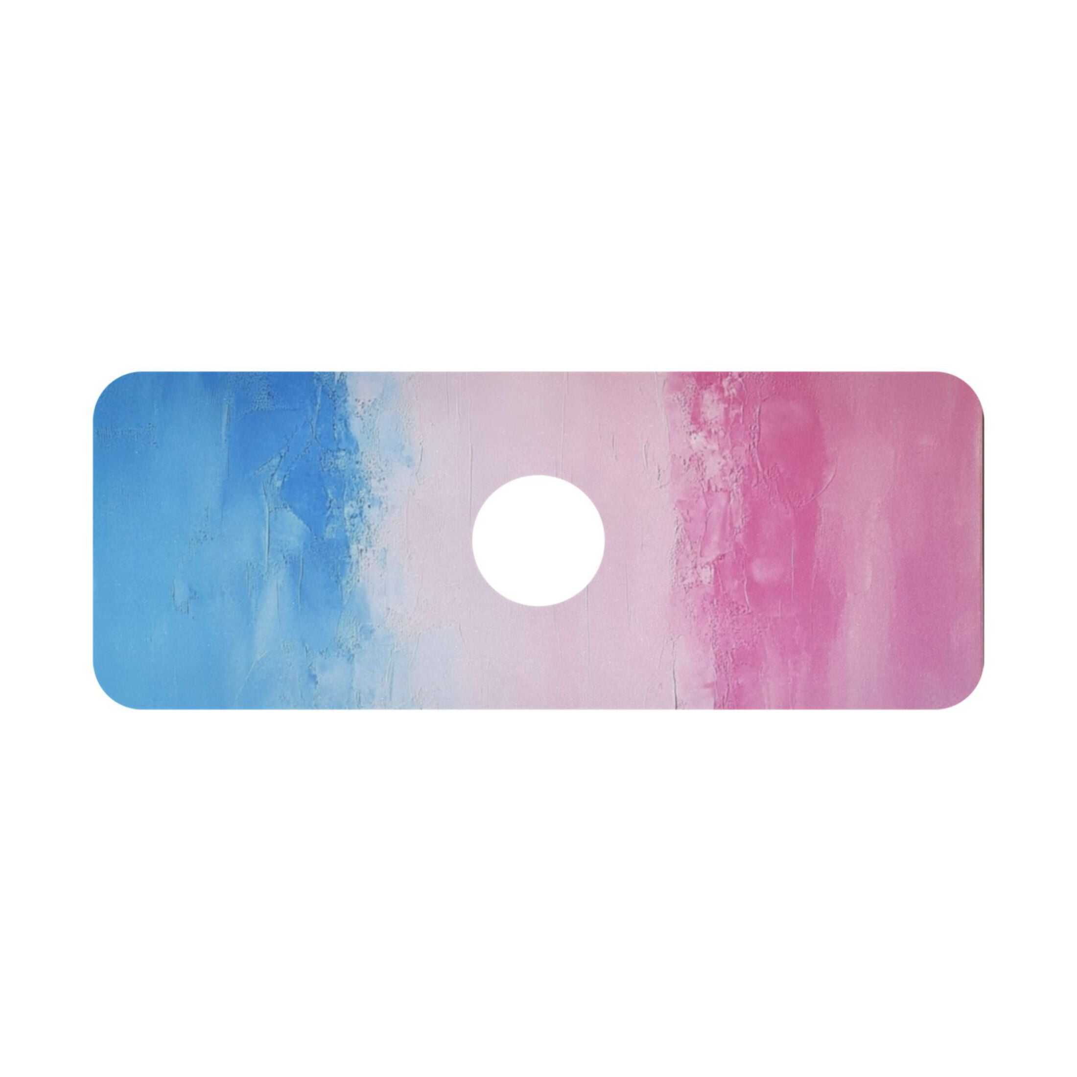 Abstract Art Blue Pink Painting Kitchen Sink Splash Guard, Silicone ...