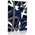 Abstract Art Canvas Wall Art for Living Room, Blue White Black Gray ...