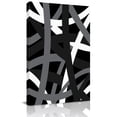 Abstract Art Canvas Wall Art for Living Room, White Black Gray Line ...