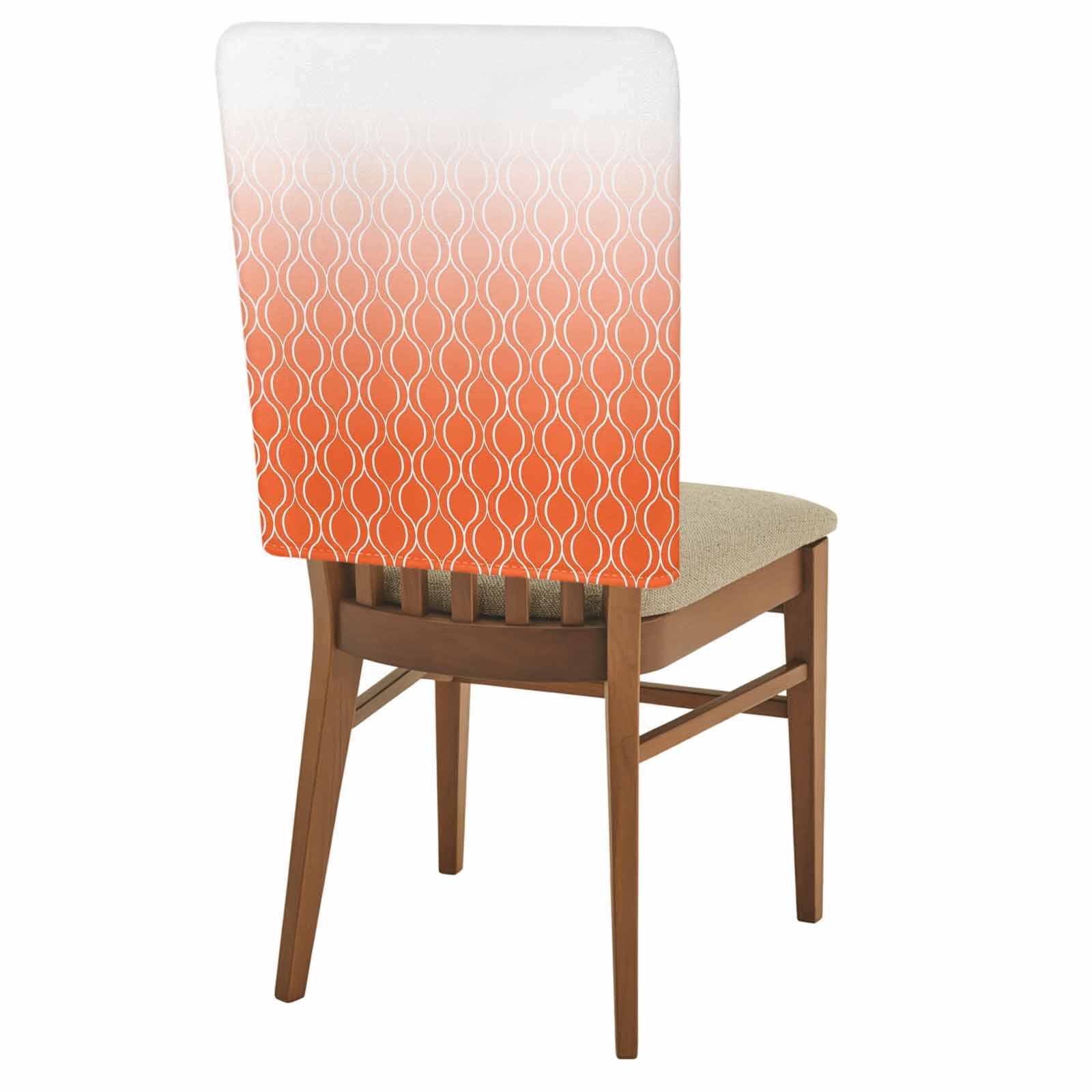 Abstract Art Chair Back Covers Set of 1, Classic Orange Line Gradient ...