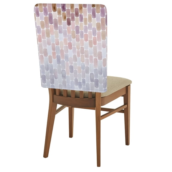 Abstract Art Chair Back Covers Set of 1, Pink Purple Watercolor ...
